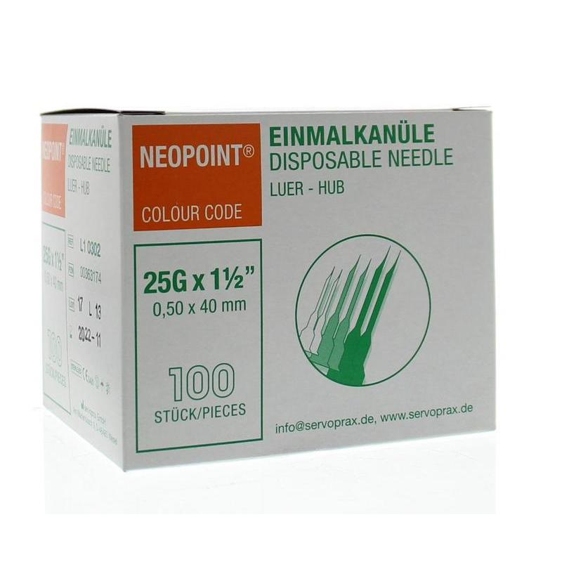 Injectienaald steriel 0.5 x 40 | Natuurlijkbesteld.nl