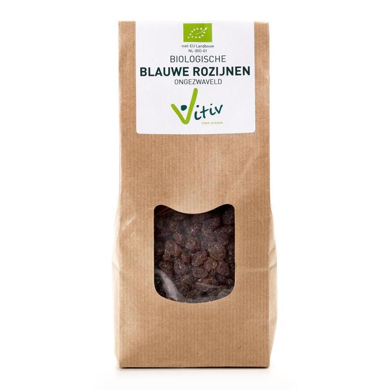 Blauwe rozijnen klein bio | Natuurlijkbesteld.nl