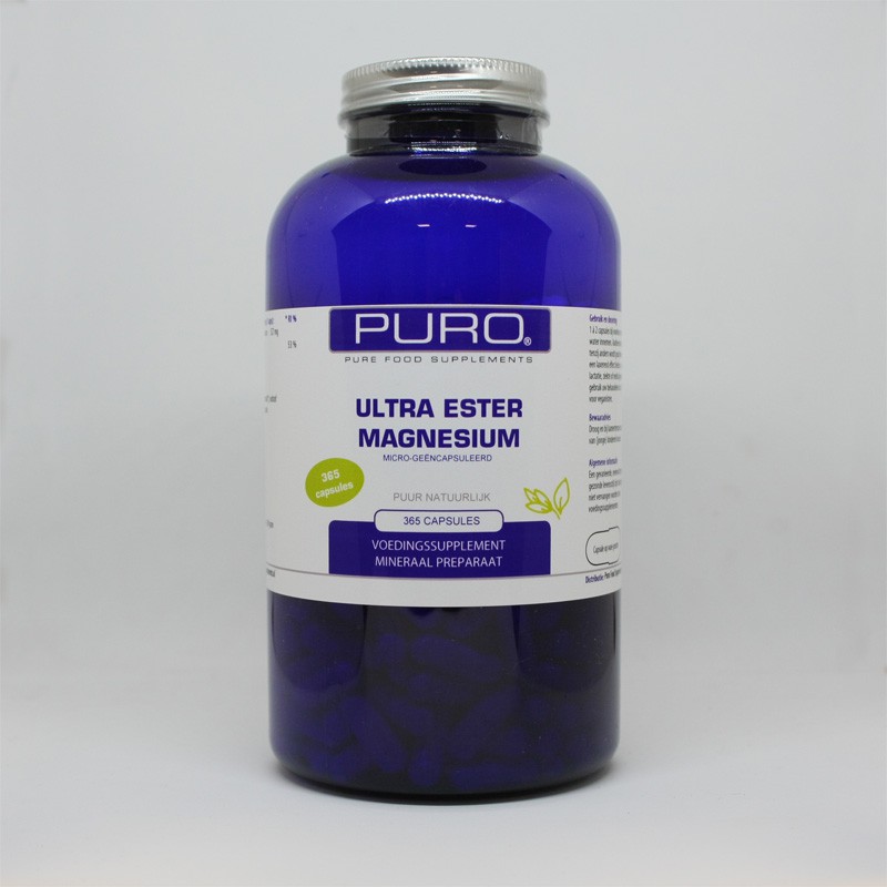 Puro Ultra Ester Magnesium (365 capsules) | Natuurlijkbesteld.nl