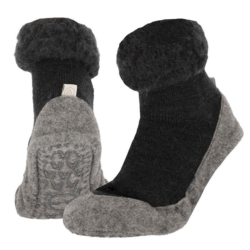 Huisslof wol anti-slip antraciet 37/38 | Natuurlijkbesteld.nl