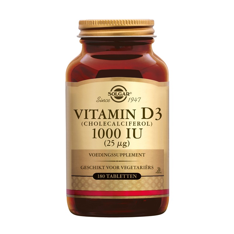 Solgar Vitamine D 1000 IU (180 tabletten) | Natuurlijkbesteld.nl