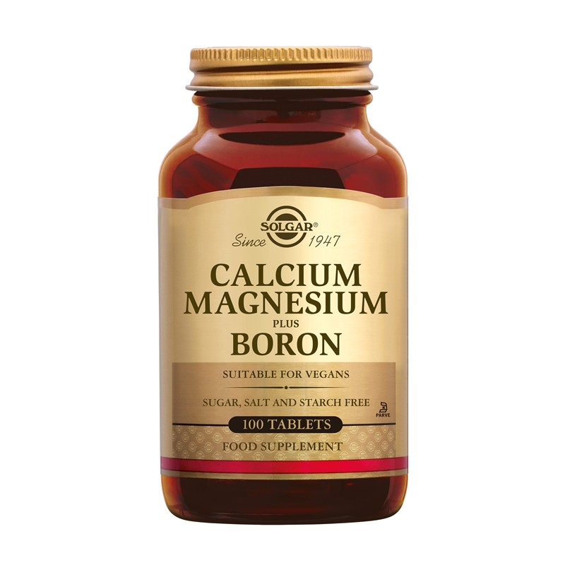 Solgar Calcium Magnesium plus Boron (100 tabletten) | Natuurlijkbesteld.nl