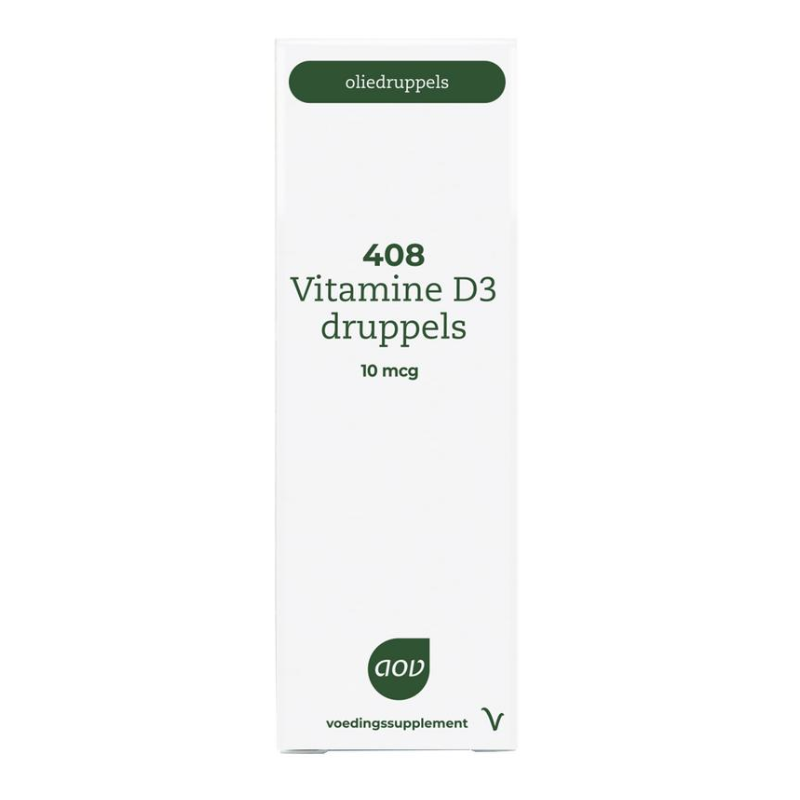 AOV 408 Vitamine D3 druppels 10mcg (25 ml) | Natuurlijkbesteld.nl