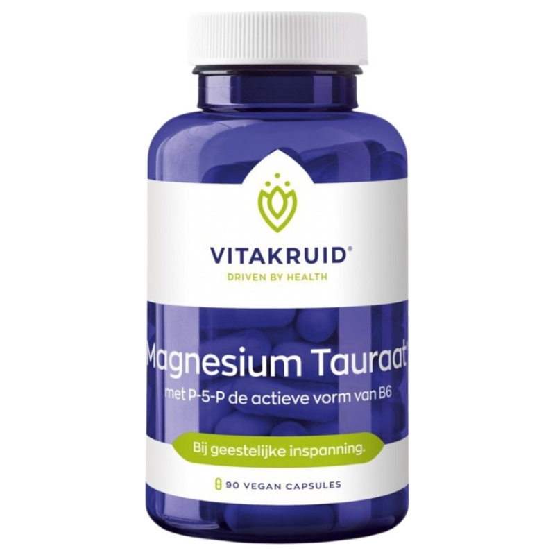 Vitakruid Magnesium tauraat met P-5-P (90 capsules) | Natuurlijkbesteld.nl